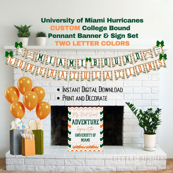University of Miami Graduation Decorations - Etsy