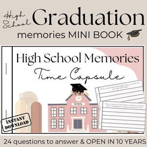 High School Memory Book | Time Capsule Mini Scrapbook | Graduation ...