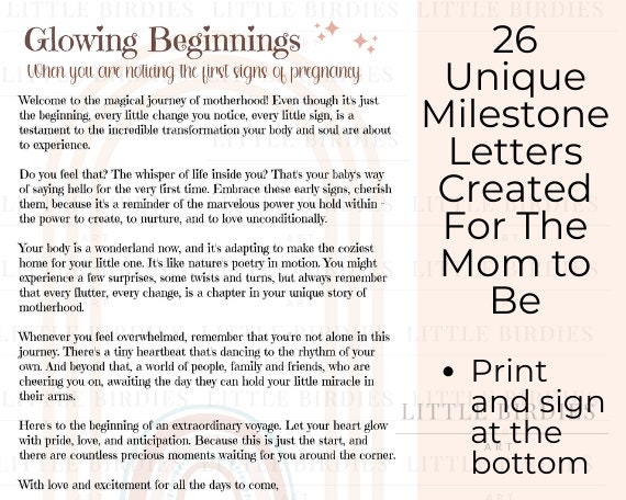 26 Open When Letters for Mom-to-be | Pregnancy Milestone Letter Set ...