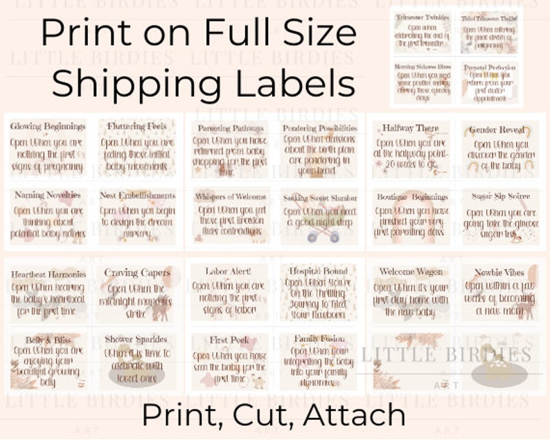 26 Open When LETTERS & ENVELOPE Labels New Parents New Expecting Mom ...