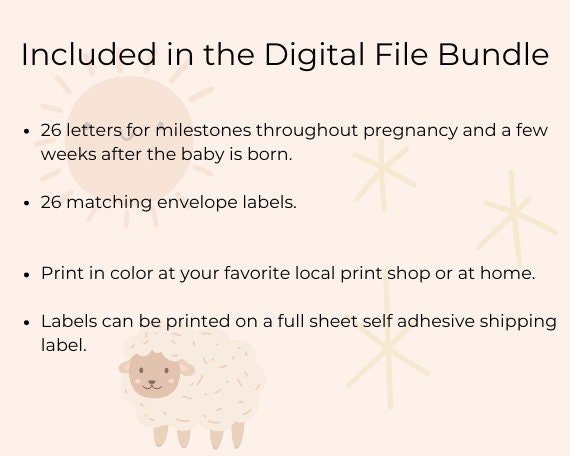 26 Open When Letters for Mom-to-be | Pregnancy Milestone Letter Set ...