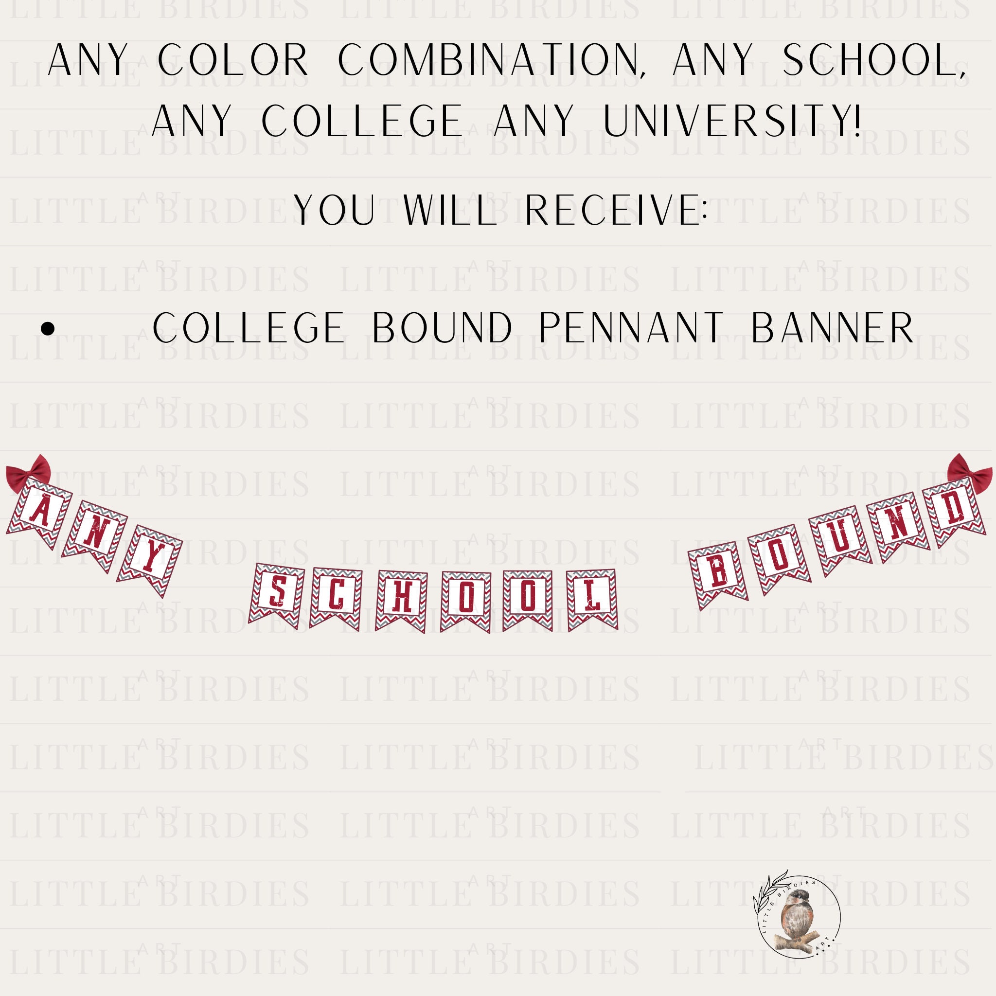 Personalized Name College Bound Pennant Banner Sign Garland |ANY ...