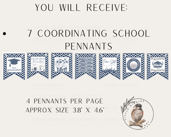 Penn State Bound Pennant Banner Sign, Graduation Party Decorations ...