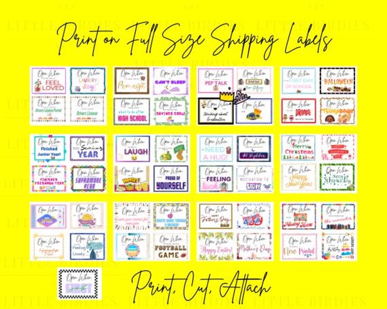 49 Open When Letters & Envelope Labels for High School Students ...