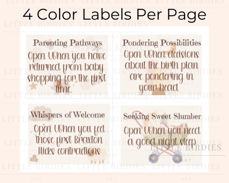 26 Open When LETTERS & ENVELOPE Labels New Parents New Expecting Mom ...