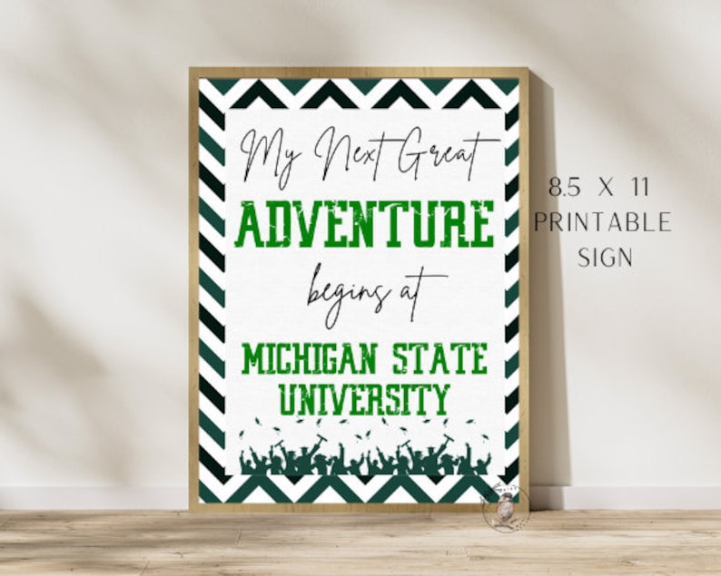Michigan Bound Pennant Banner Sign, Graduation Party Decor ...