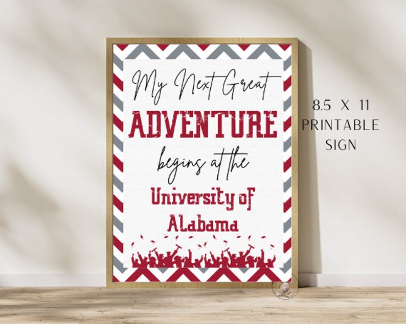 Alabama Bound Pennant Banner Sign, Graduation Party Decorations ...