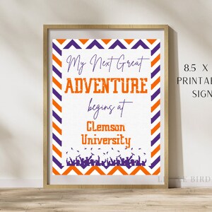 Clemson College Bound Pennant Banner Sign, Graduation Party ...