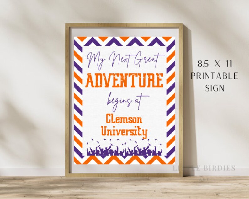 Clemson College Bound Pennant Banner Sign, Graduation Party ...