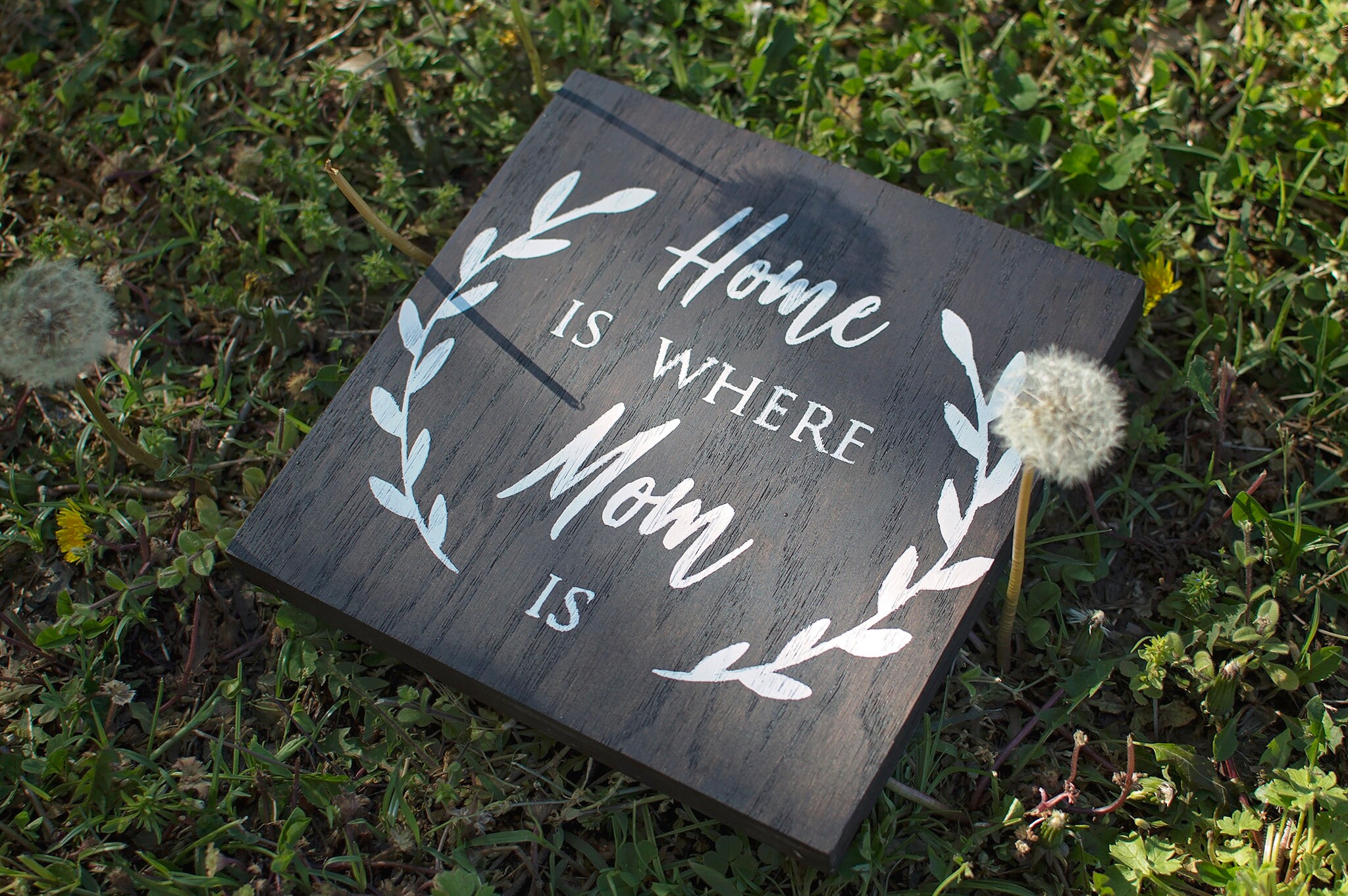 Home is Where Mom is Wood Sign // Mother's Day Gift - Etsy