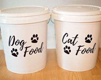 Dog Food or Cat Food Container Decal Label Dog Food Sticker Cat Food ...