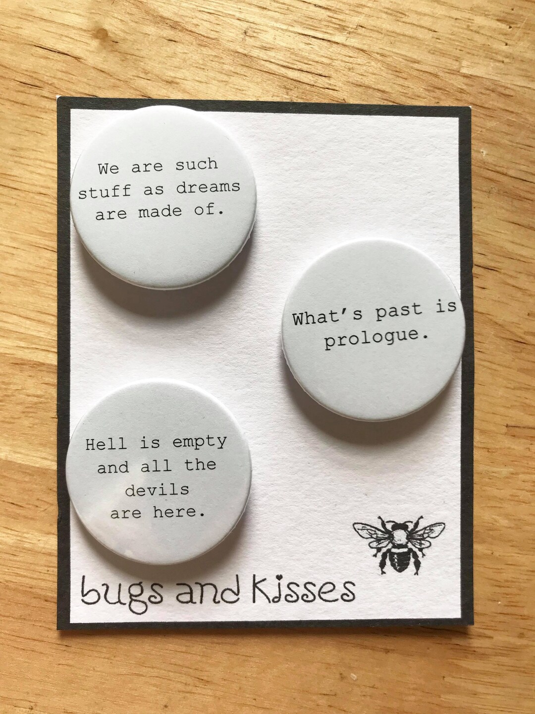 The Tempest Shakespeare Badge Set - Etsy