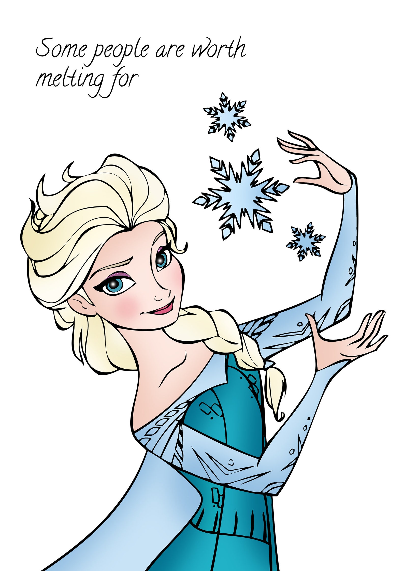Elsa, Frozen, Print, Disney, Girls Bedroom, Framed Print. A4 - Etsy