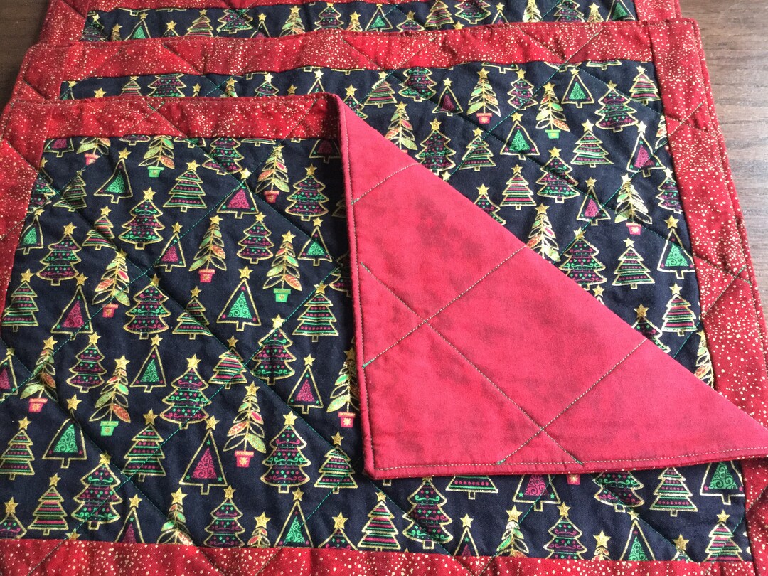 Christmas Tree Placemat Set - Etsy