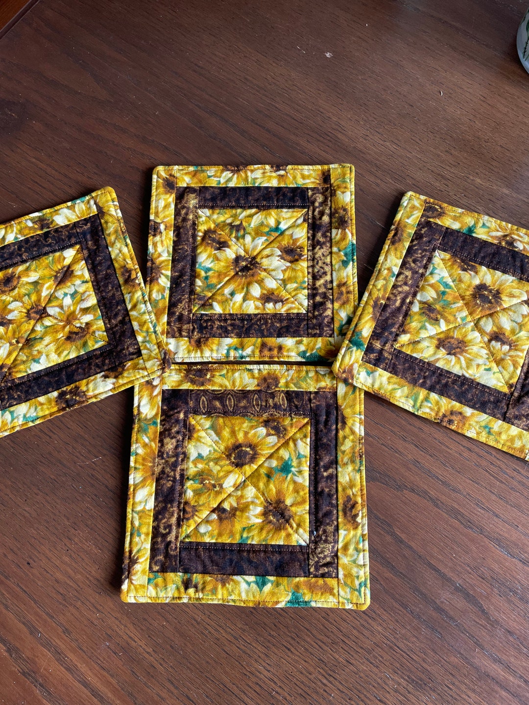 Sunflower Mug Rug Set - Etsy