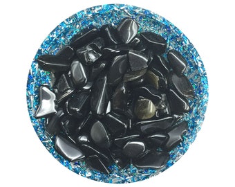 100g of Natural Obsidian Chips Mini Tumbled Obsidian Stones Small ...