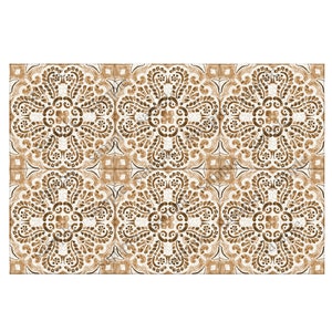 Brown Decorative Medallion Ceramic Tile Vintage Design Ceramic Kitchen ...