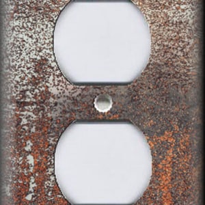 Rusty Metal Design Home Decor - Metal Light Switch Covers and Outlet ...