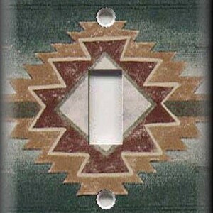 Southwestern Decor Pattern Tan Green Home Decor Southwestern - Metal ...