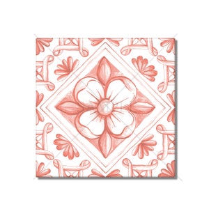 Pink Flower Ceramic Tile - Flower Design Ceramic Tile Kitchen ...