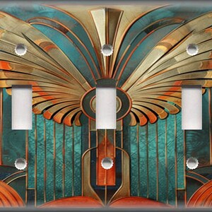 Art Deco Design Home Decor Metal Light Switch Plate Cover - Switch ...