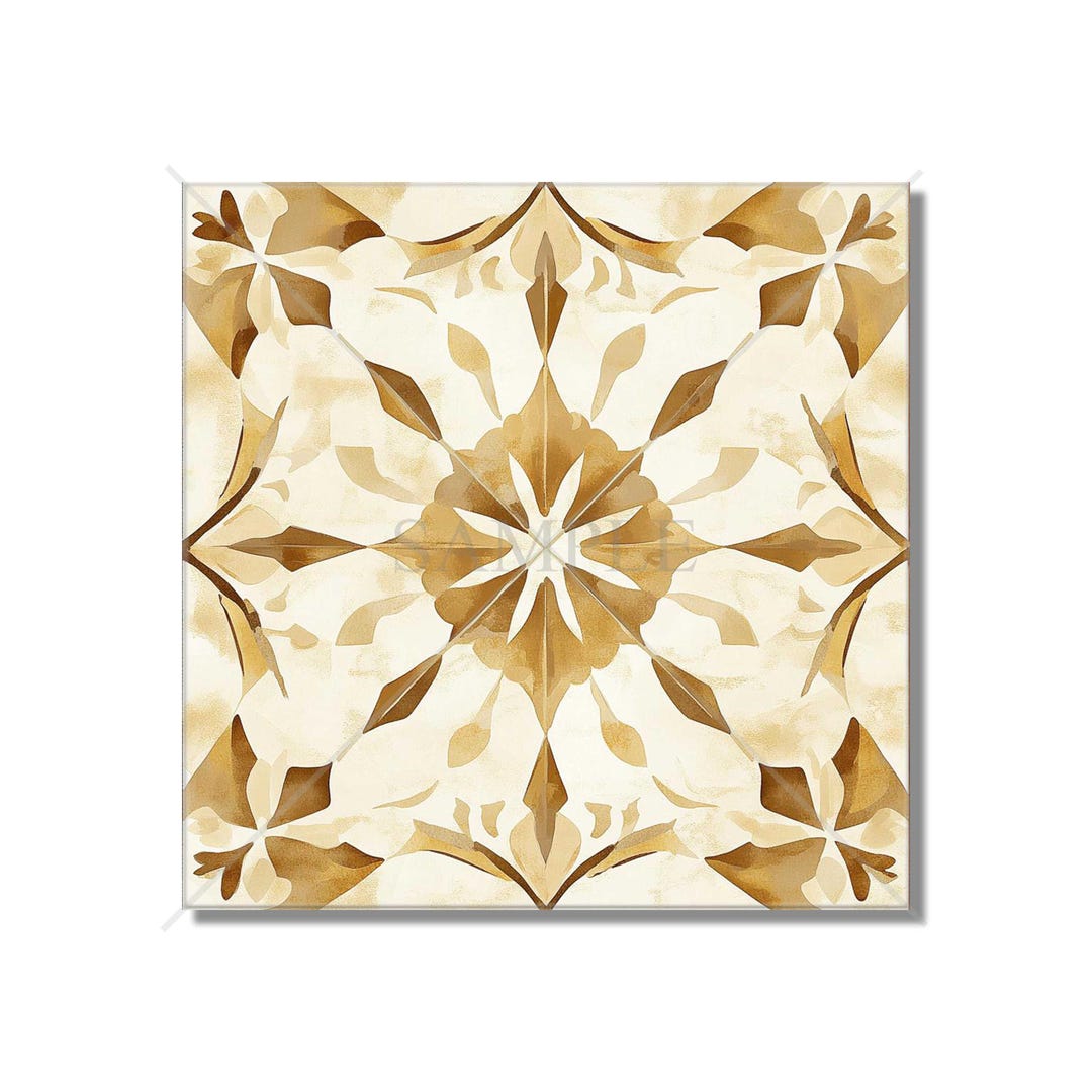 Neutral Warm Beige Tan Ceramic Tile Patterned Kitchen Backsplash Tile ...