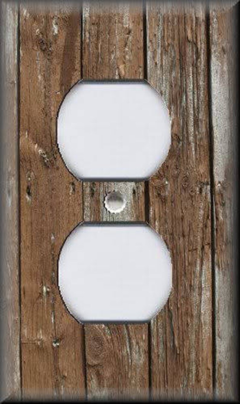 Rustic Brown Wood Planks Design Rustic Metal Light Switch - Etsy