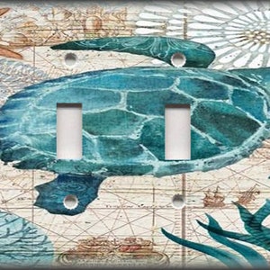 Sea Turtle Switch Plate Cover - Metal Light Switch Cover - Beach Switch ...
