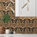 Vintage Botanical Butterfly Design Ceramic Tile - Kitchen Backsplash ...