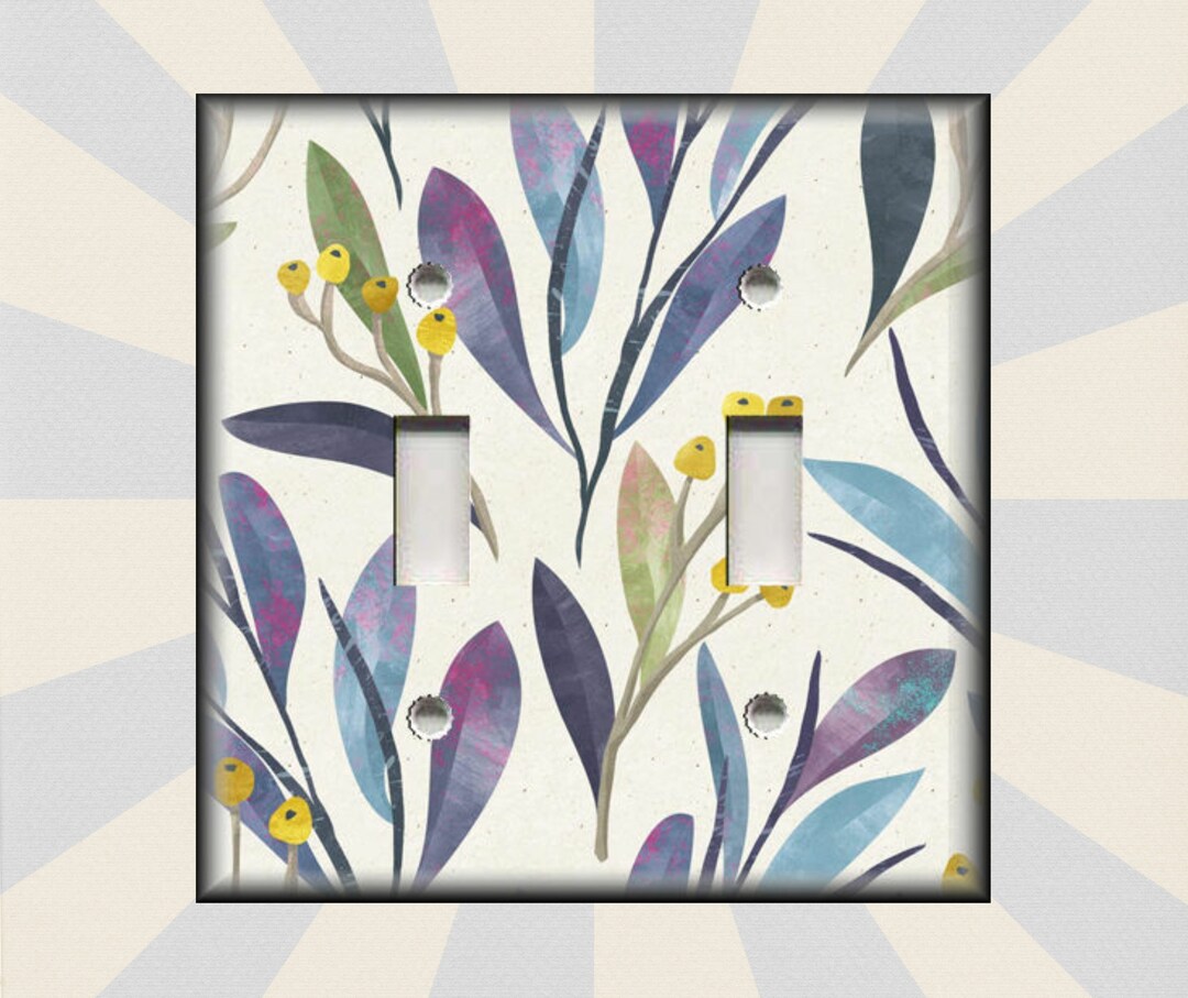 Botanical Flora Wildflowers Art Decor Metal Light Switch - Etsy