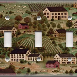 Primitive Home Decor Saltbox Houses - Switch Plates and Outlet Covers ...