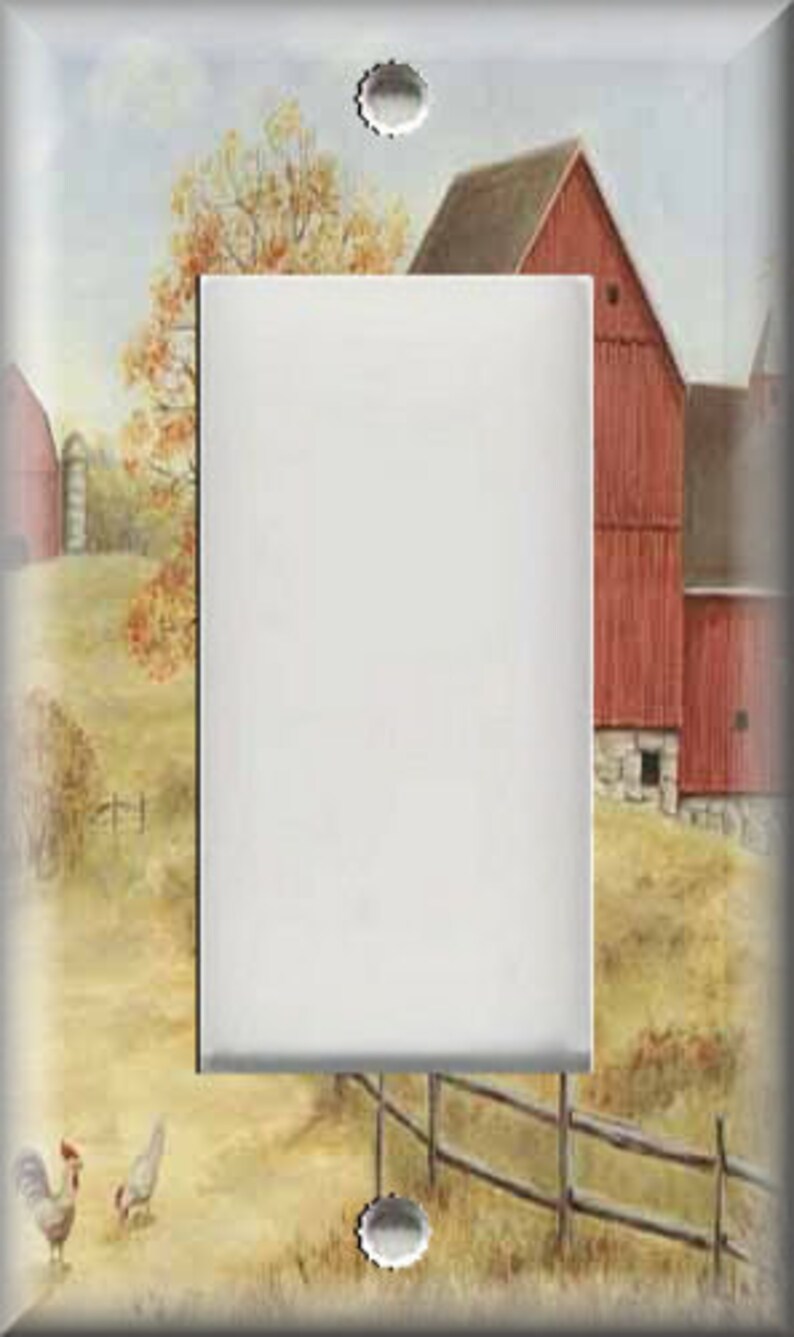 Red Barn Farm Design Country Decor Metal Light Switch - Etsy