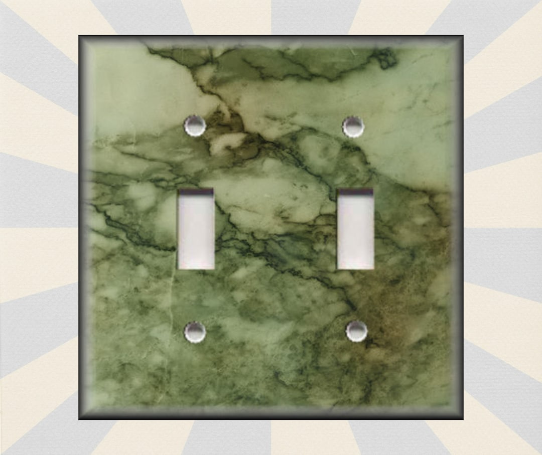 Green Marble Home Decor - Switch Plates and Outlet Covers - Metal Light ...