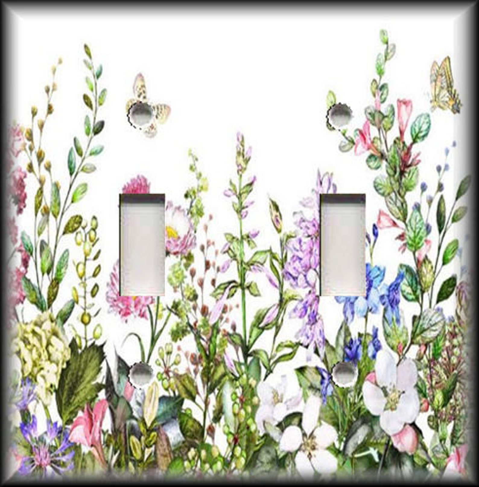 Botanical Wildflowers Flora Art Decor Metal Light Switch - Etsy