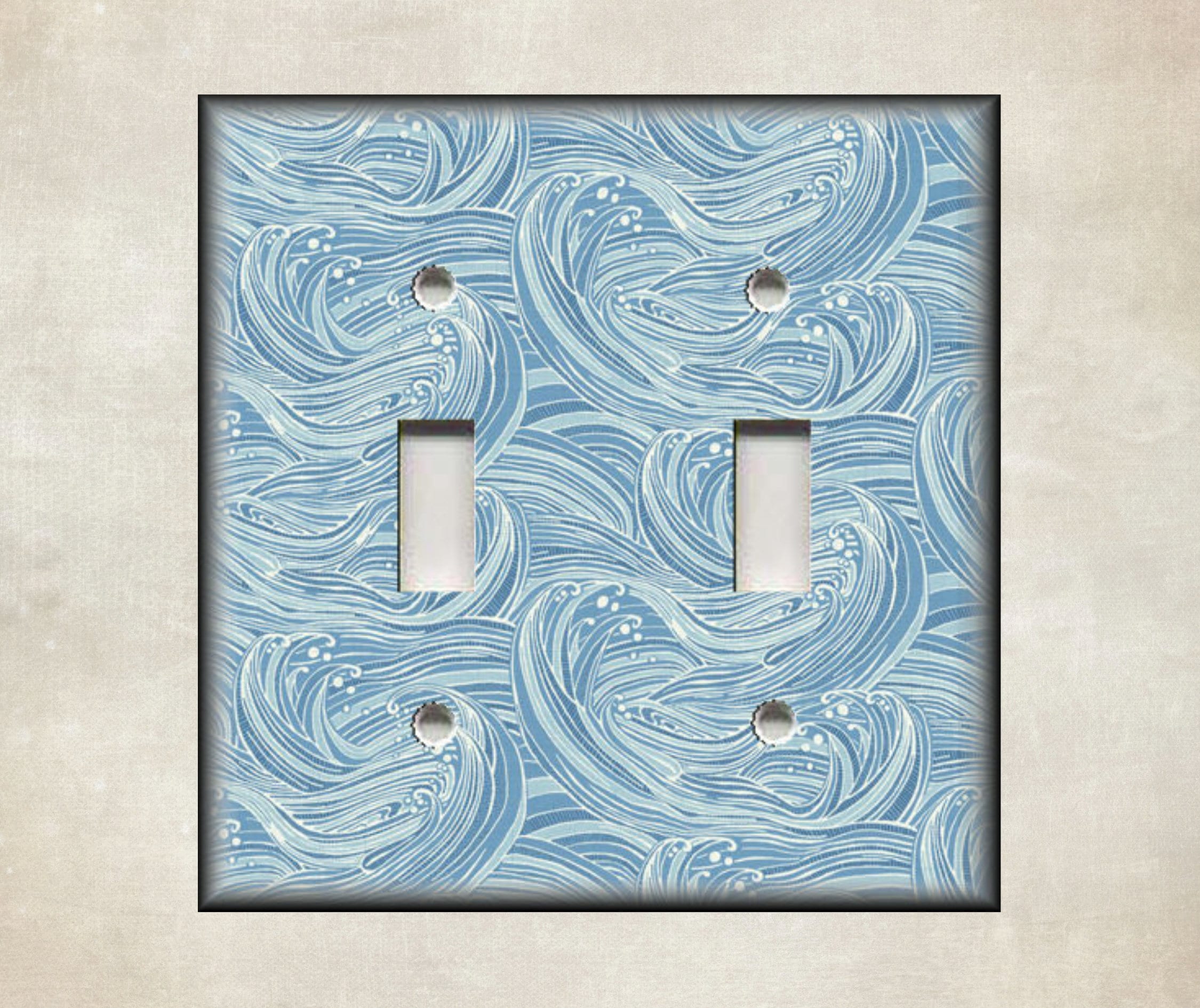 Coastal Decor Water Waves Decor Metal Light Switch Cover - Etsy