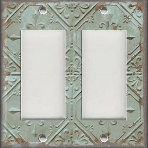 Farmhouse Design Metal Light Switch Plate Covers and Outlet Covers ...