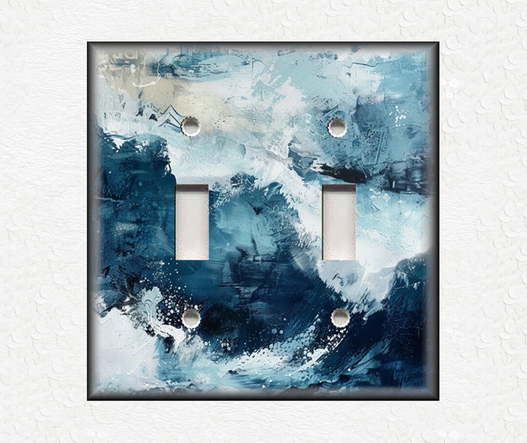 Beach Abstract Art Design Metal Switch Plate Covers and Outlet Covers ...