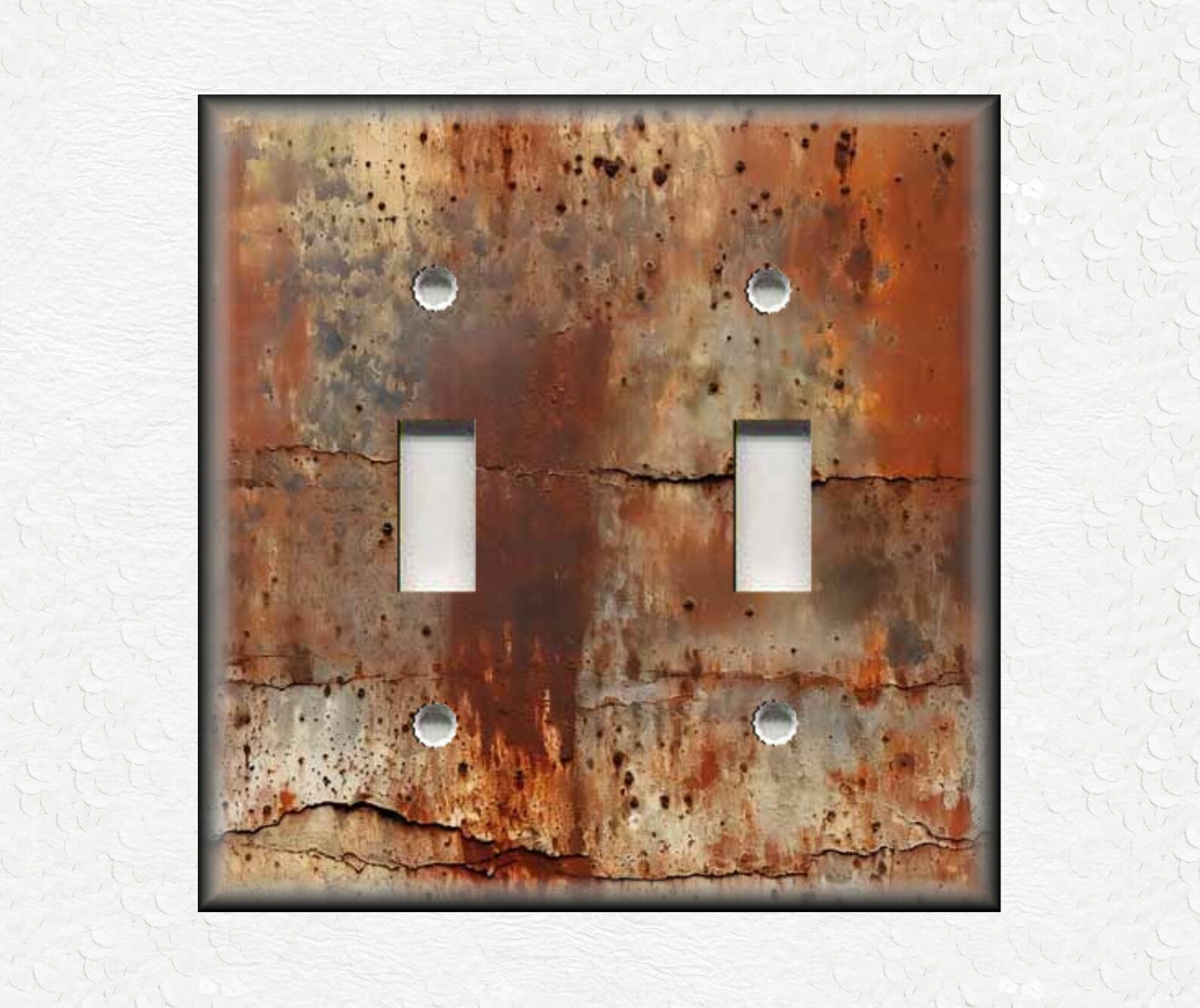 Rusty Metal Light Switch Covers and Outlet Covers - Rusty Copper Metal ...