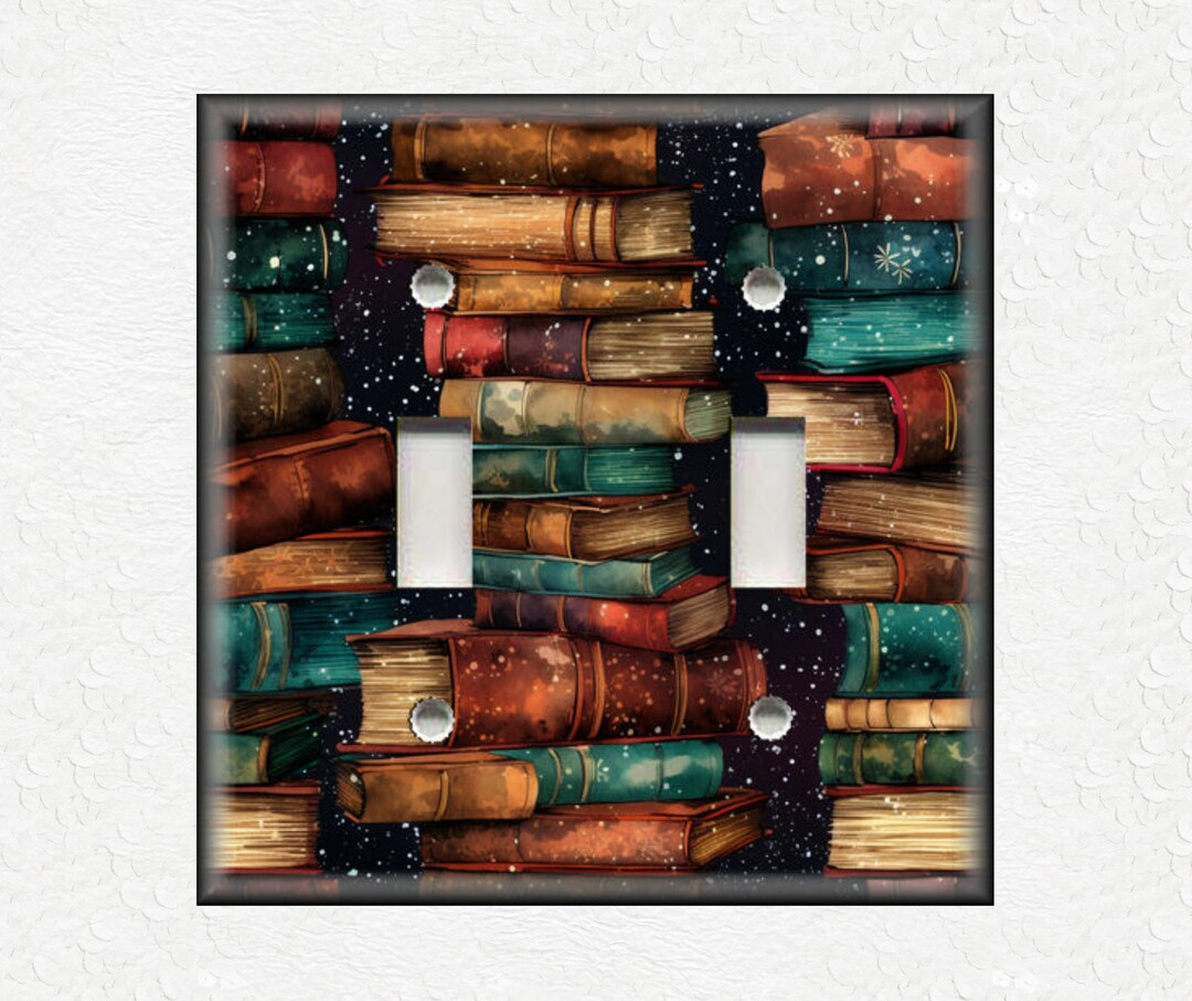 Vintage Books Design Metal Light Switch Plate Covers - Book Lover Gift ...