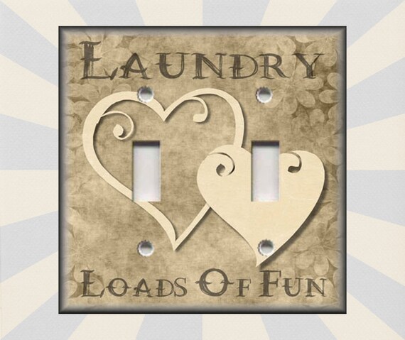 Laundry Loads of Fun Decor Tan Laundry Decor Hearts Metal - Etsy