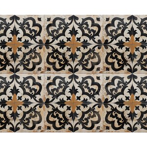 Rustic Black and Tan Ceramic Tile - Patterned Tile Backsplash - Kitchen ...