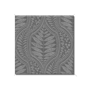 Gray Botanical Leaf Pattern Ceramic Tile - Leaf Design Ceramic Kitchen ...