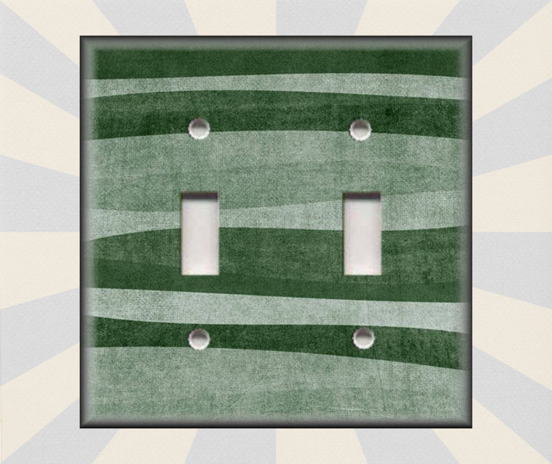Dark Green Shades Metal Light Switch Plate Cover - Modern Art Decor ...