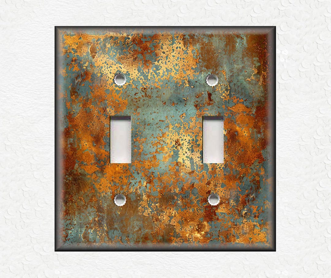 Copper Patina Design Metal Light Switch Plate Covers and Outlet Covers ...