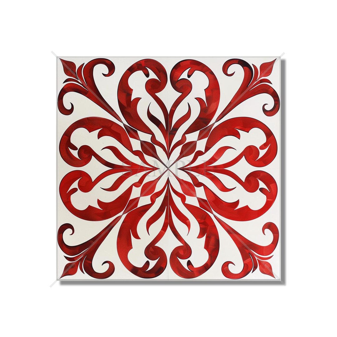 Ruby Red Decorative Ceramic Tile - Kitchen Tile Red Backsplash ...