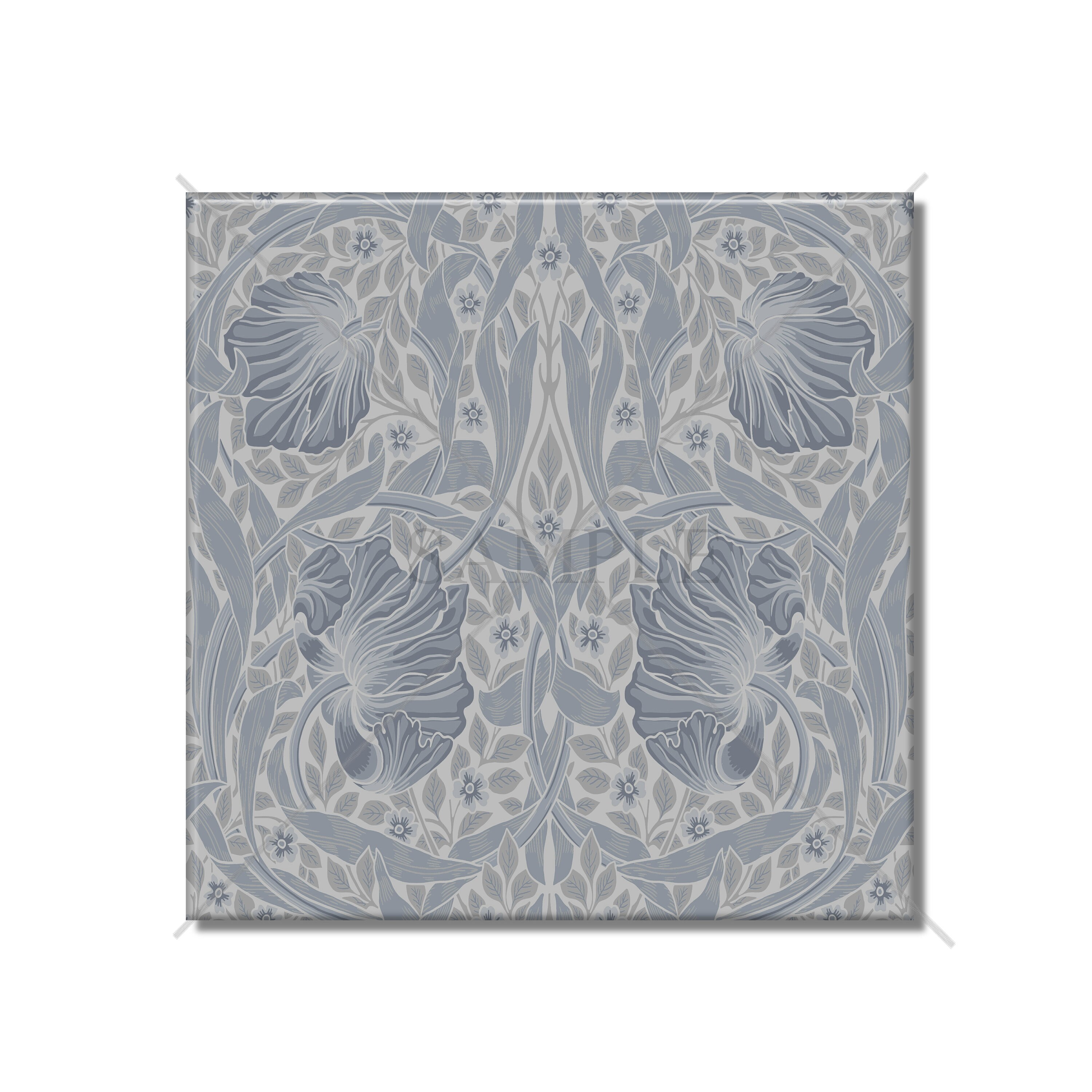 Vintage Art Nouveau William Morris Pimpernel Blue Grey Ceramic Tile ...
