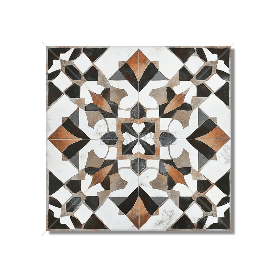 Rustic Black and Brown Ceramic Tile - Patterned Tile Backsplash ...