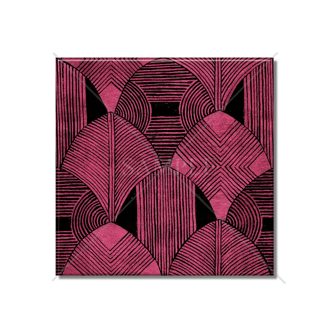 Pink Ceramic Tile Vintage Art Deco Design Kitchen Backsplash Tile ...