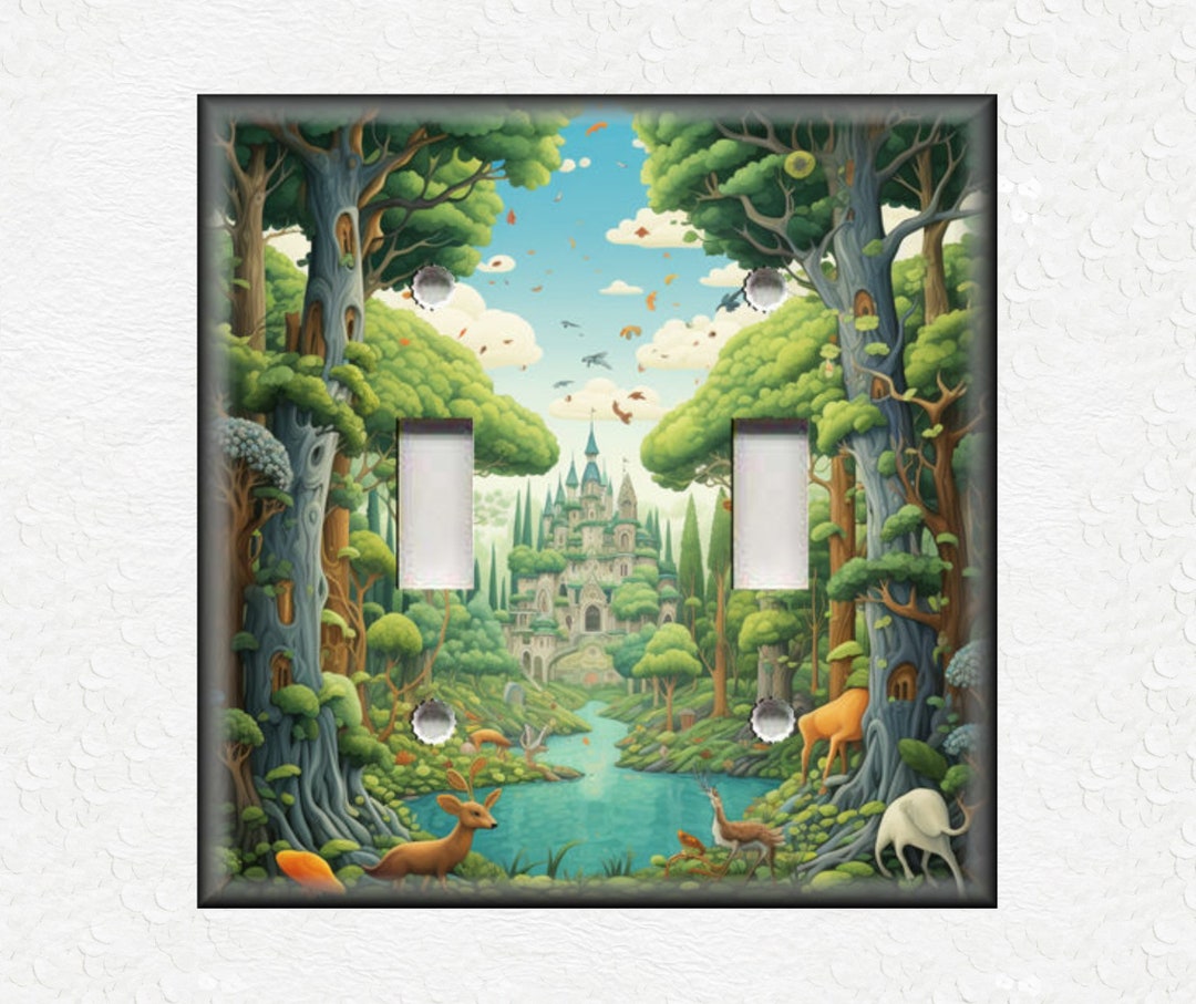 Magical Forest Design Light Switch Plate Covers and Outlet Covers ...