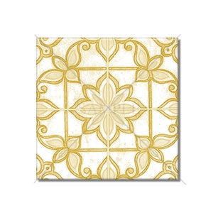 Yellow Ceramic Tile - Vintage Moroccan Tile Design - Kitchen Backsplash ...